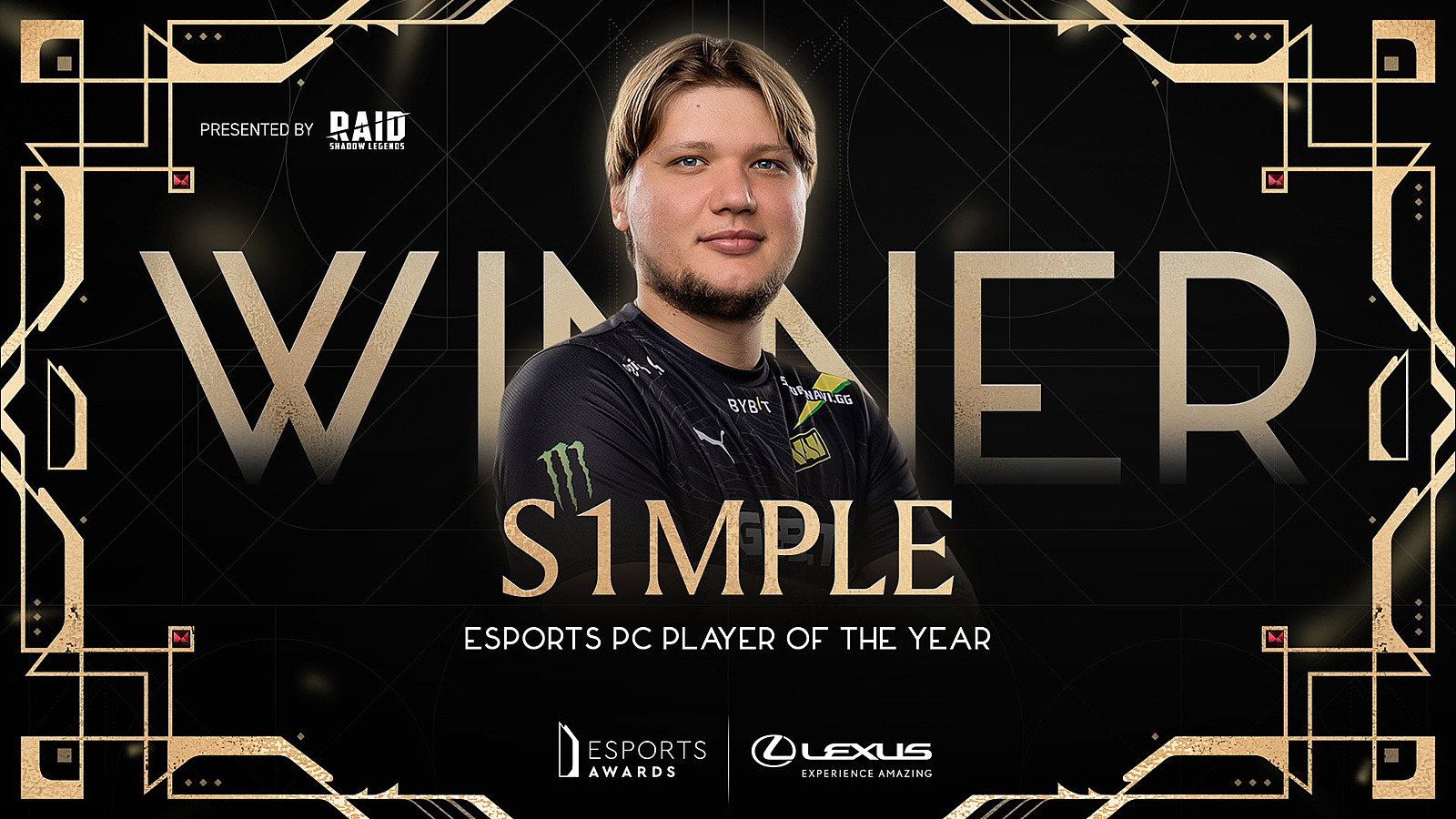 S1mple стал лучшим игроком 2022 года по версии Esports Awards. Новости CS:GO
