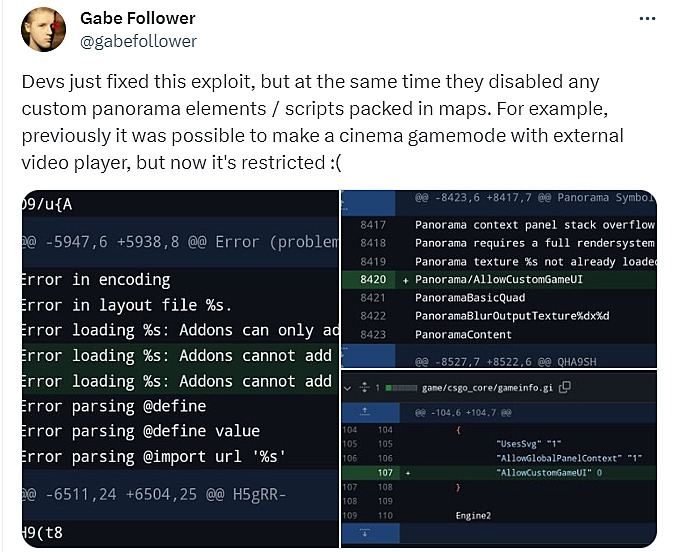 Valve fixed critical exploit that allowed to access CS2 inventory via Workshop maps. CS:GO News
